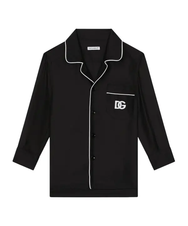 Dolce & Gabbana Embroidered-logo Long-sleeve Shirt