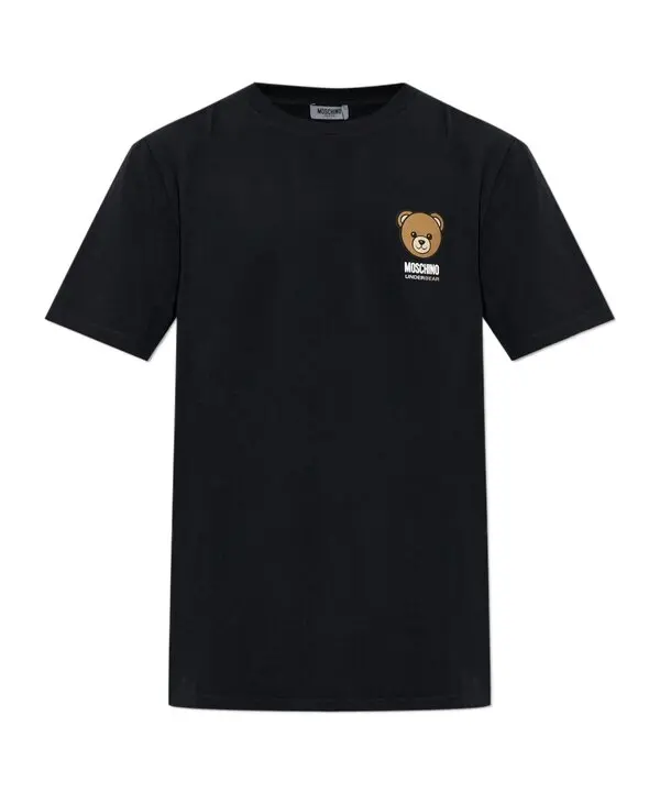 Moschino Bear-printed Short Sleeved T-shirt - Black