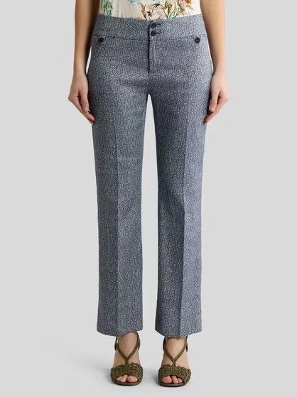 Etro Jacquard Straight-leg Trousers