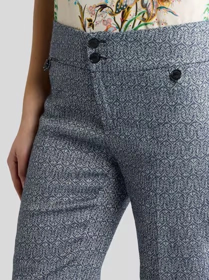 Etro Jacquard Straight-leg Trousers