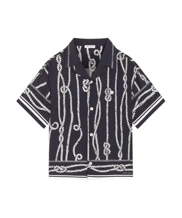 Dolce & Gabbana Marina-print Viscose Shirt - Multi-color