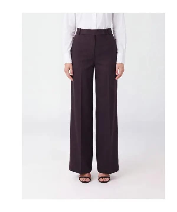 JOSEPH Wide-leg Trousers - Black