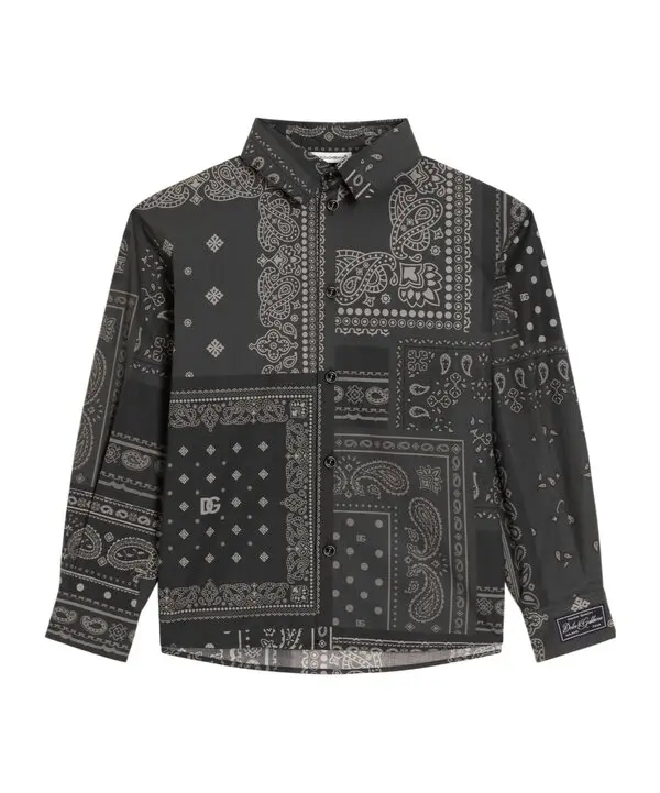 Dolce & Gabbana Bandana-print Poplin Shirt