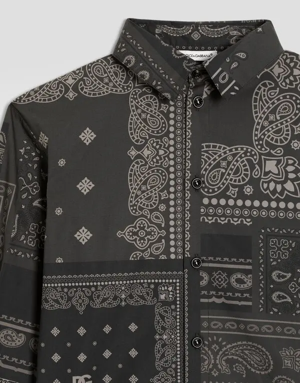 Dolce & Gabbana Bandana-print Poplin Shirt