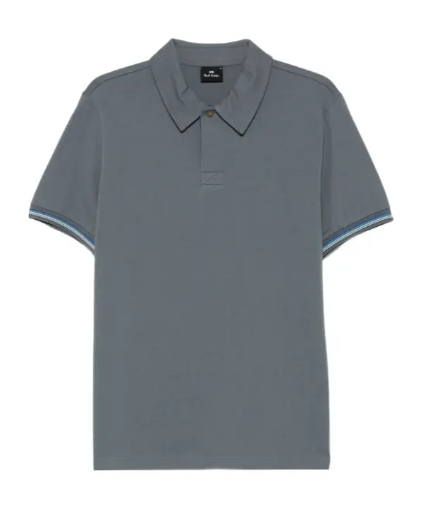 Paul Smith Striped-detail Polo Shirt - Grey
