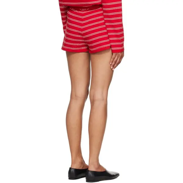 SPORTY  RICH Sporty Rich Striped Elasticated Waistband Shorts