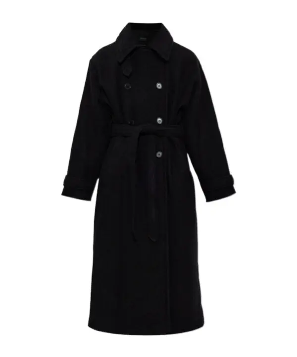 A.p.c. Lea Belted Double-breasted Coat