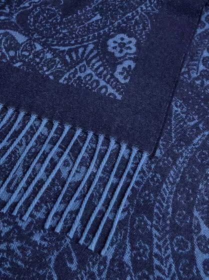 Etro Wool Jacquard Scarf With Floral Paisley Motif