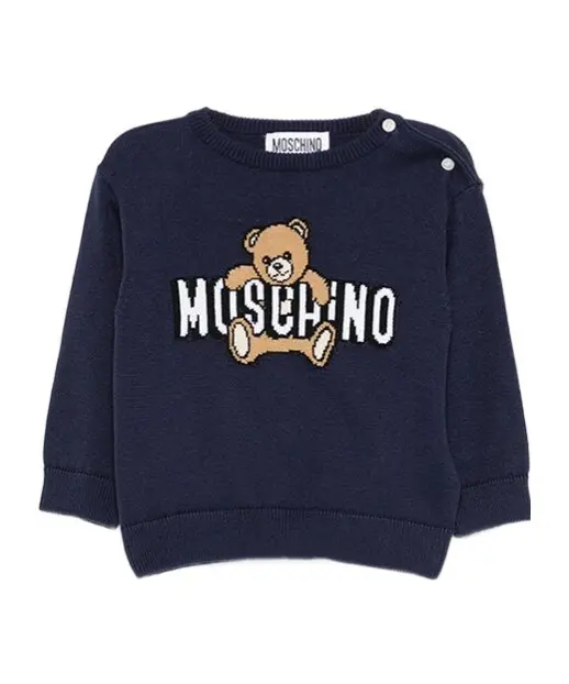 Moschino Teddy Intarsia Top - Blue