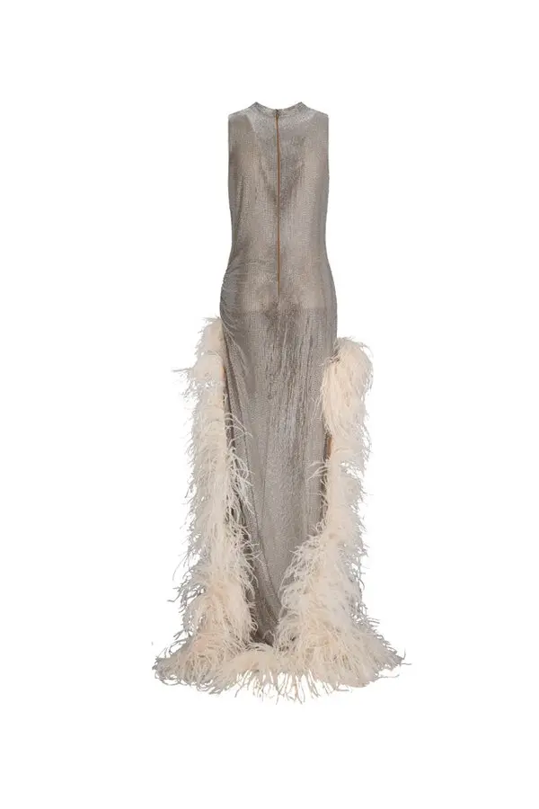 Giuseppe Di Morabito Feather Trim Embellished Dress
