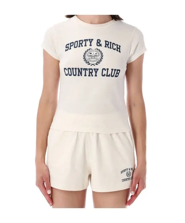SPORTY  RICH Crew-neck T-shirt