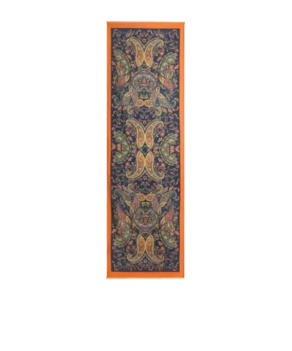 Etro Floral Paisley-patterned Frayed Scarf - Blue