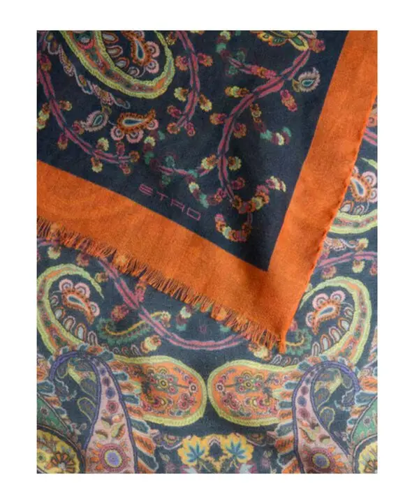 Etro Floral Paisley-patterned Frayed Scarf