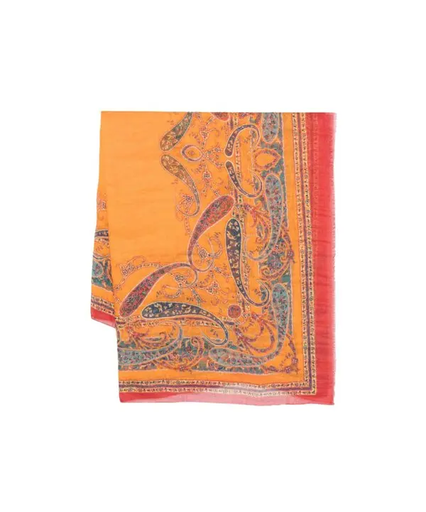 Etro Paisley Border Scarf