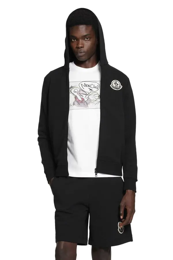 Moncler Logo Cotton Zip-up Coodie