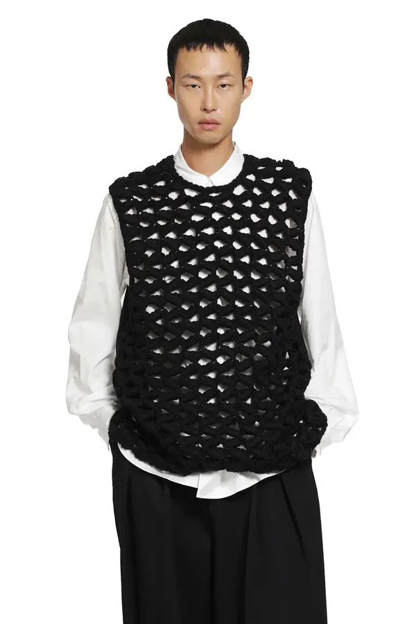 Comme Des Garçons Crochet Knit Vest