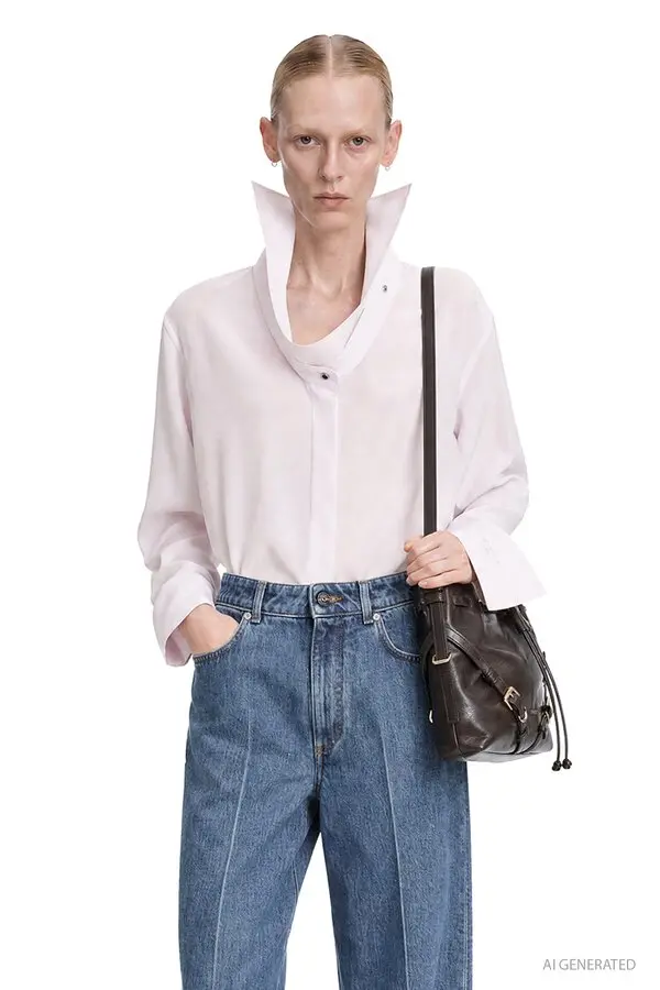 Givenchy Deconstructed Collar Shirt - Pink