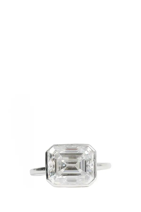 ALAN CROCETTI Moissanite Blade Ring L