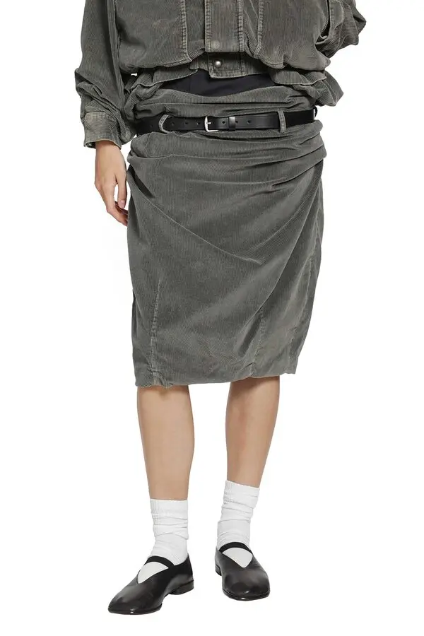PILLINGS Corduroy Midi Skirt