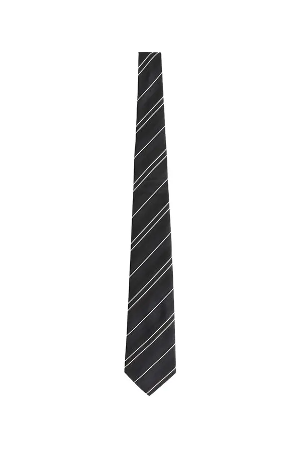 Junya Watanabe Striped Silk Tie