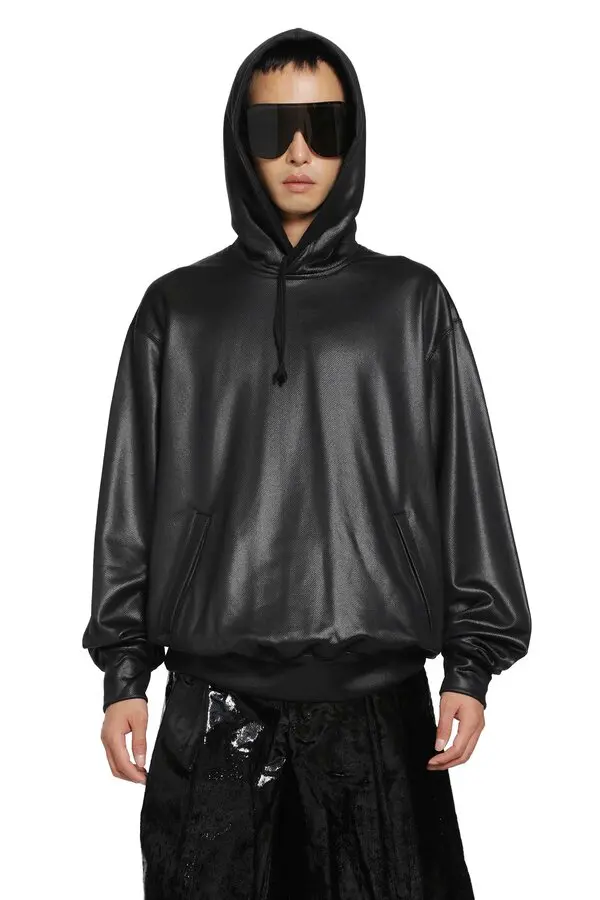 Comme Des Garçons Coated Cotton Hoodie