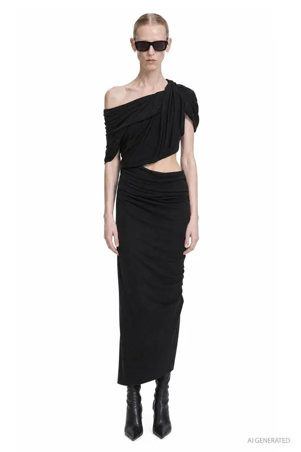 Balenciaga Twisted Draped Dress