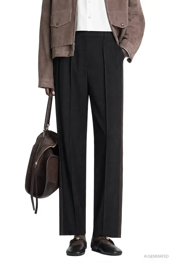 Loewe Trousers In Viscose And Wool Blend