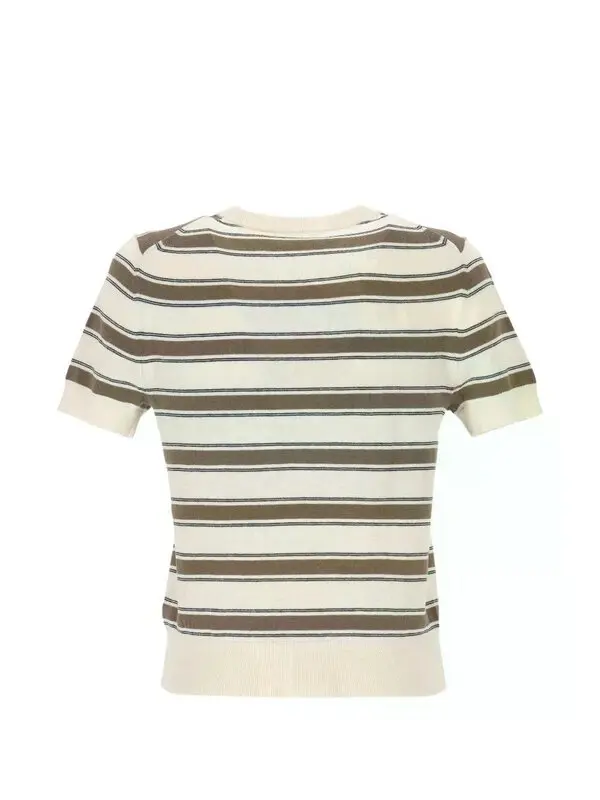 Vince Striped Short-sleeved T-shirt - Neutrals