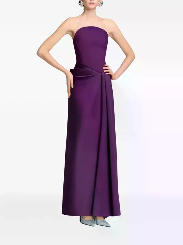 Solace London Seri Strapless Draped Maxi Dress