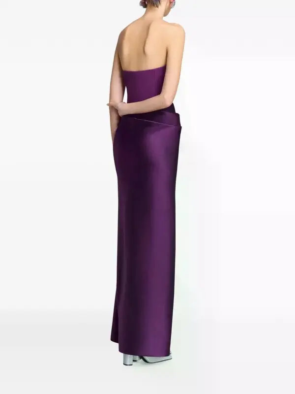 Solace London Seri Strapless Draped Maxi Dress