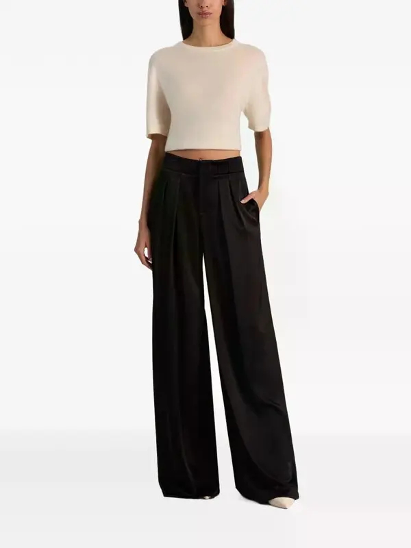Alice + Olivia Eloise Wide-leg Trousers - Black