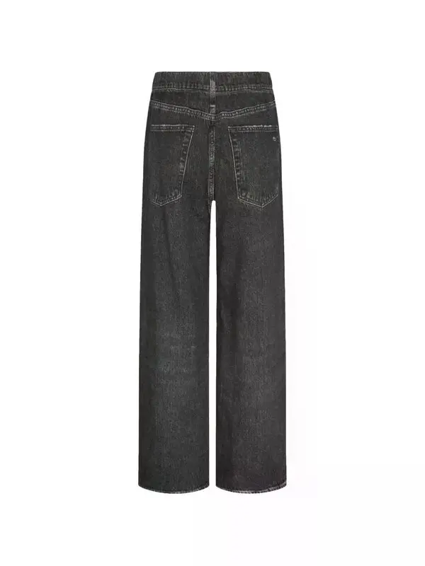 Rag & Bone Faded Wide-leg Jeans - Black