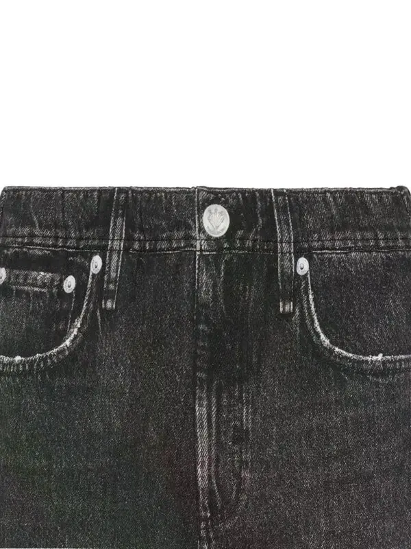 Rag & Bone Faded Wide-leg Jeans - Black
