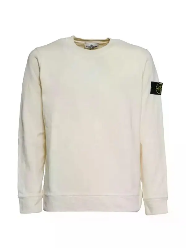 Stone Island Logo-patch Silk Sweater - Neutrals