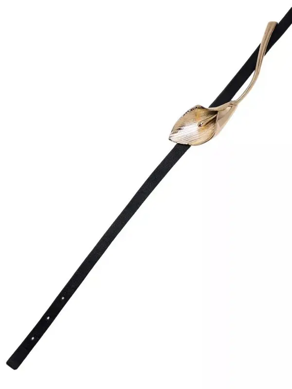 Carolina Herrera Calla Lily Leather Belt