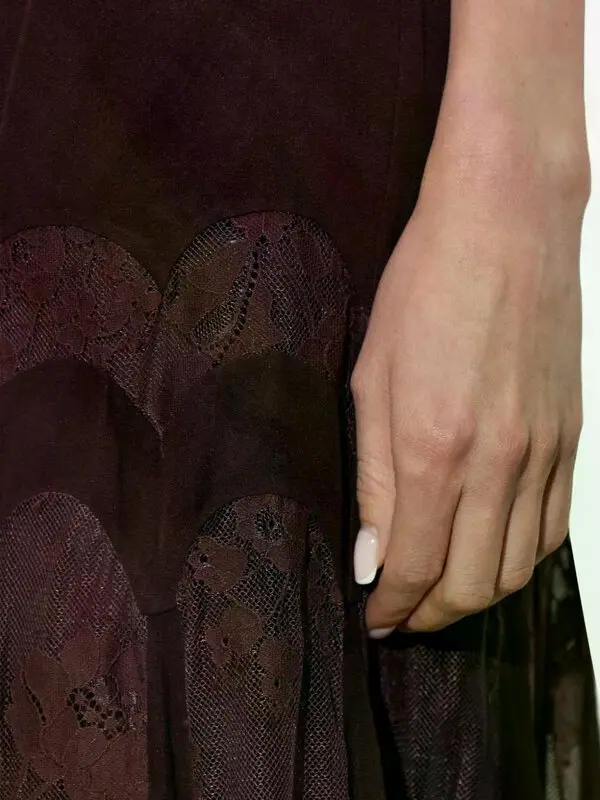 Zimmermann Lace-insert Silk Maxi Skirt - Brown
