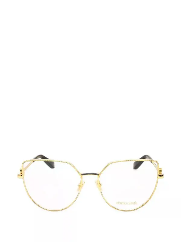 Roberto Cavalli Geometric-frame Glasses - Gold