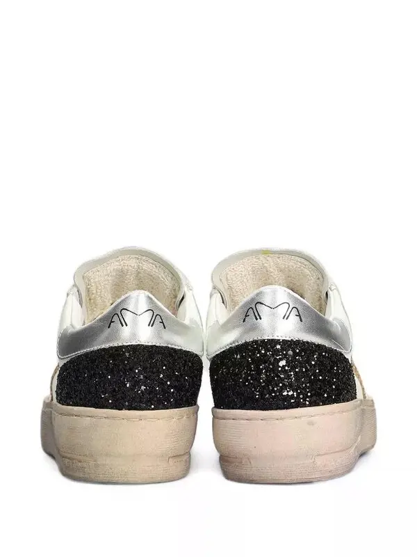 AMA-BRAND Glitter-patch Metallic-trim Sneakers