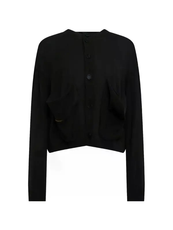 Y’s Patch-pocket Knitted Cardigan