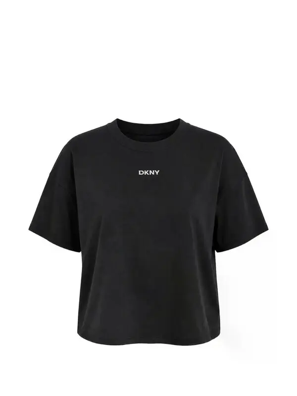 Dkny Logo-print Cropped T-shirt