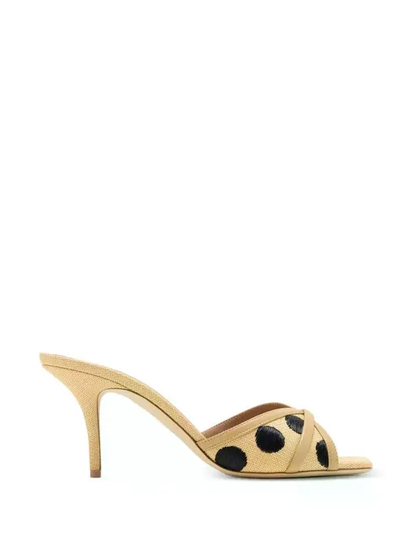 MALONE SOULIERS Perla Polka-dot Sandals - Neutrals