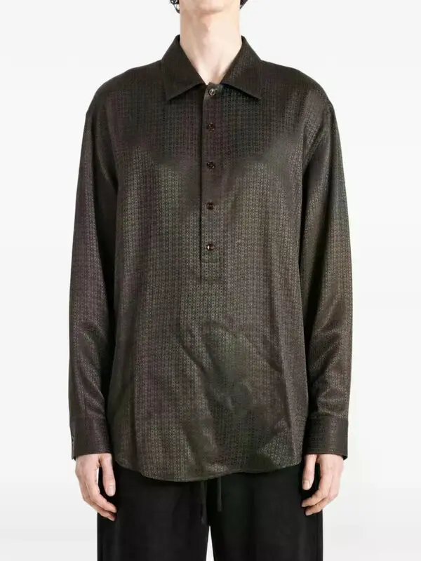 Saint Laurent Jacquard Silk Shirt