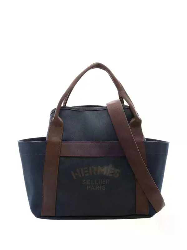 Hermès 2019 Toile Sac De Pansage Grooming Bag Satchel - Blue