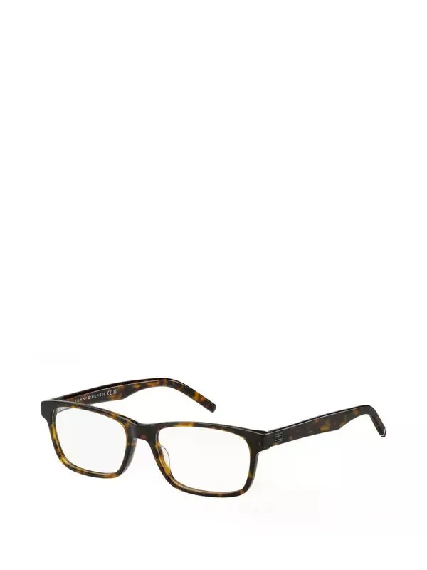 Tommy Hilfiger Tortoiseshell-effect Rectangle-frame Glasses