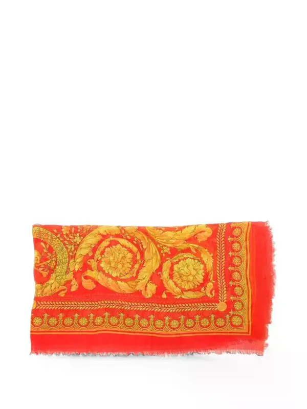 Versace Barocco-print Silk Scarf