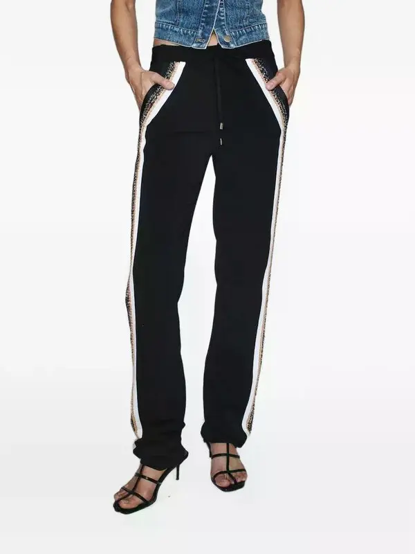 Hellessy Toni Sequin-embellished Drawstring-waist Trousers - Black