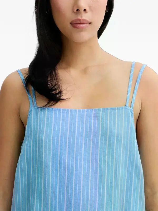 Marc O'polo Vertical-stripe Square-neck Mini Dress