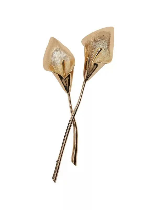 Carolina Herrera Calla Lily Brooch - Gold