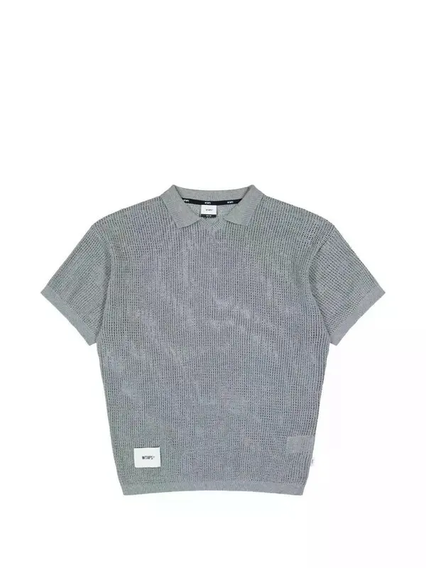 WTAPS Mesh-knit Polo T-shirt - Grey