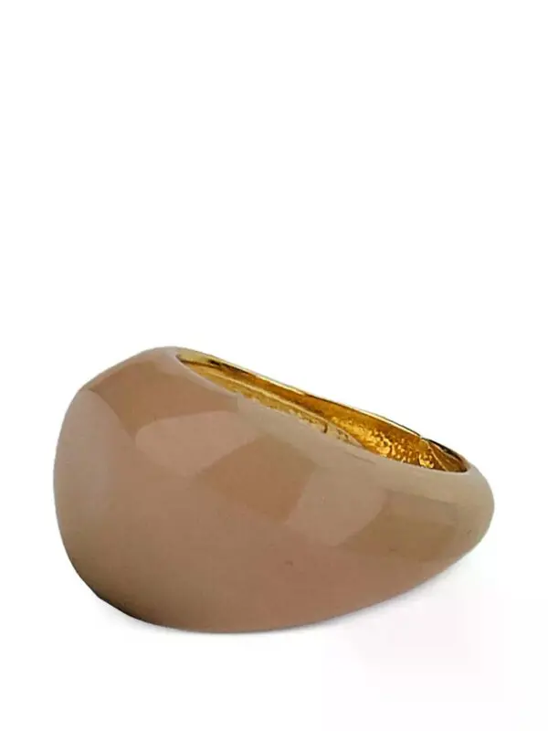 MOI MÊME MILANO Enamel-finish Chevalier Ring - Gold